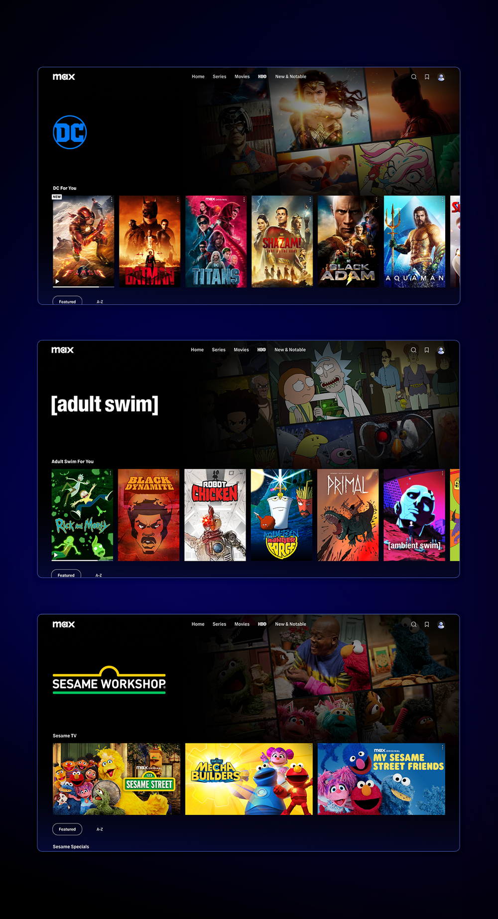 Warner Bros. Discovery - MAX - Design by Justin Gray