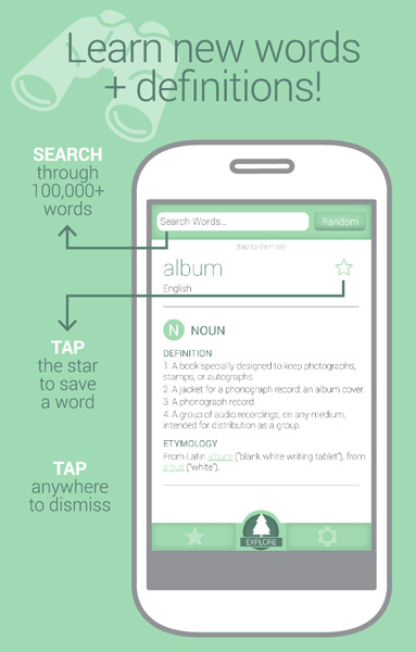 Etymology Explorer App Design - Christine Fleming - Graphic Designer