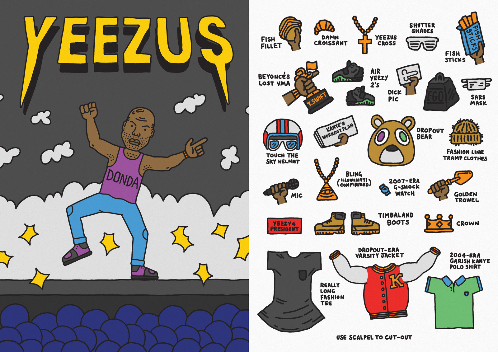 Kanye Cut Outs - guy-field