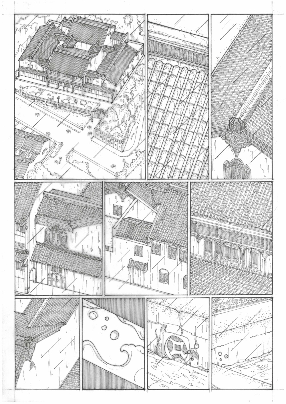 drawing the blue mansion - eujinlim