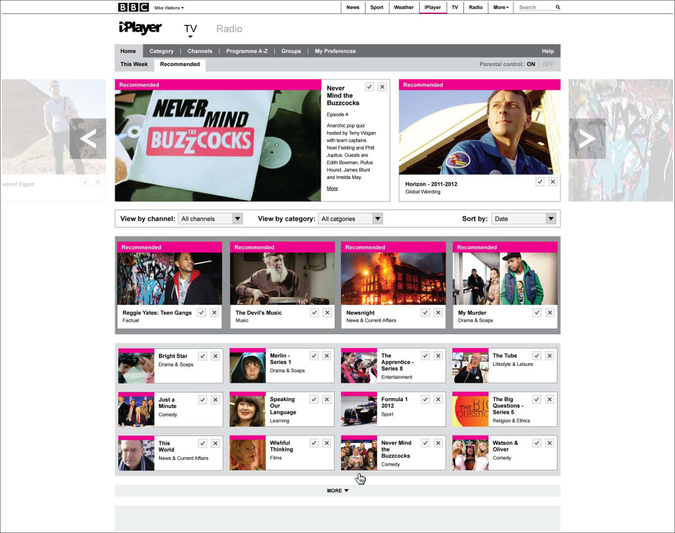 BBC iPlayer - Mike Watkins Design