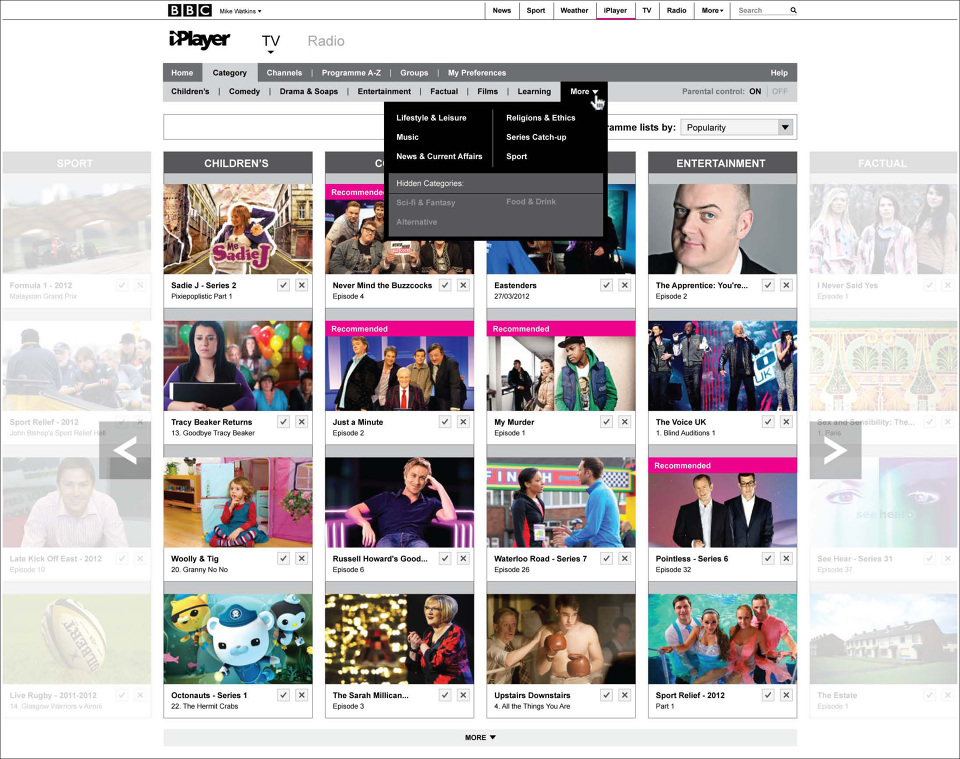 BBC iPlayer - Mike Watkins Design