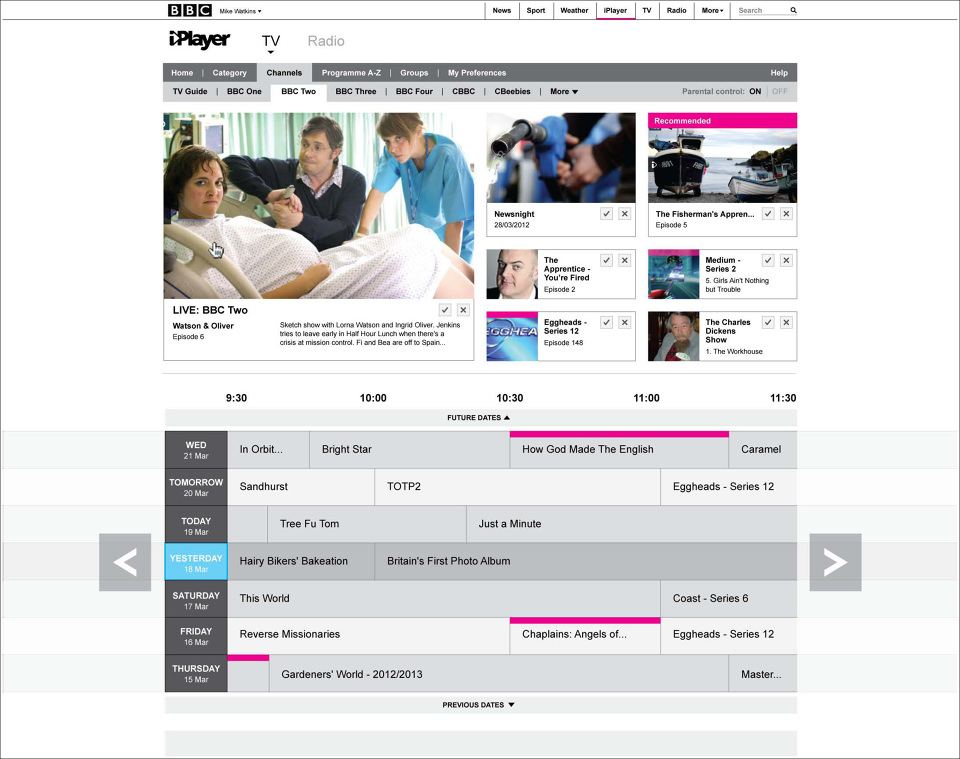 BBC iPlayer - Mike Watkins Design