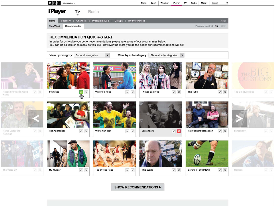 BBC iPlayer - Mike Watkins Design