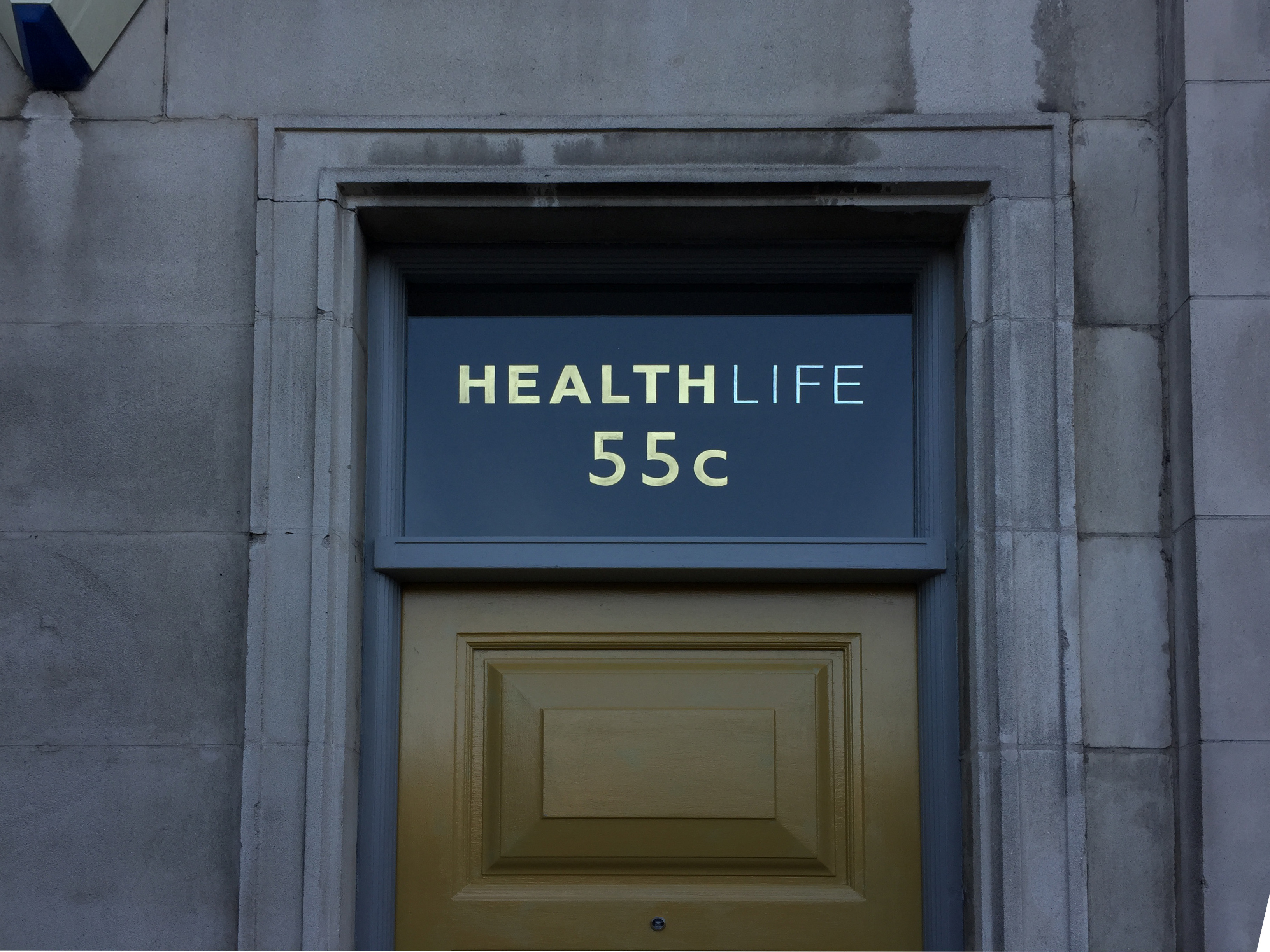Health Life Transom Window - www.signwritingjack.com