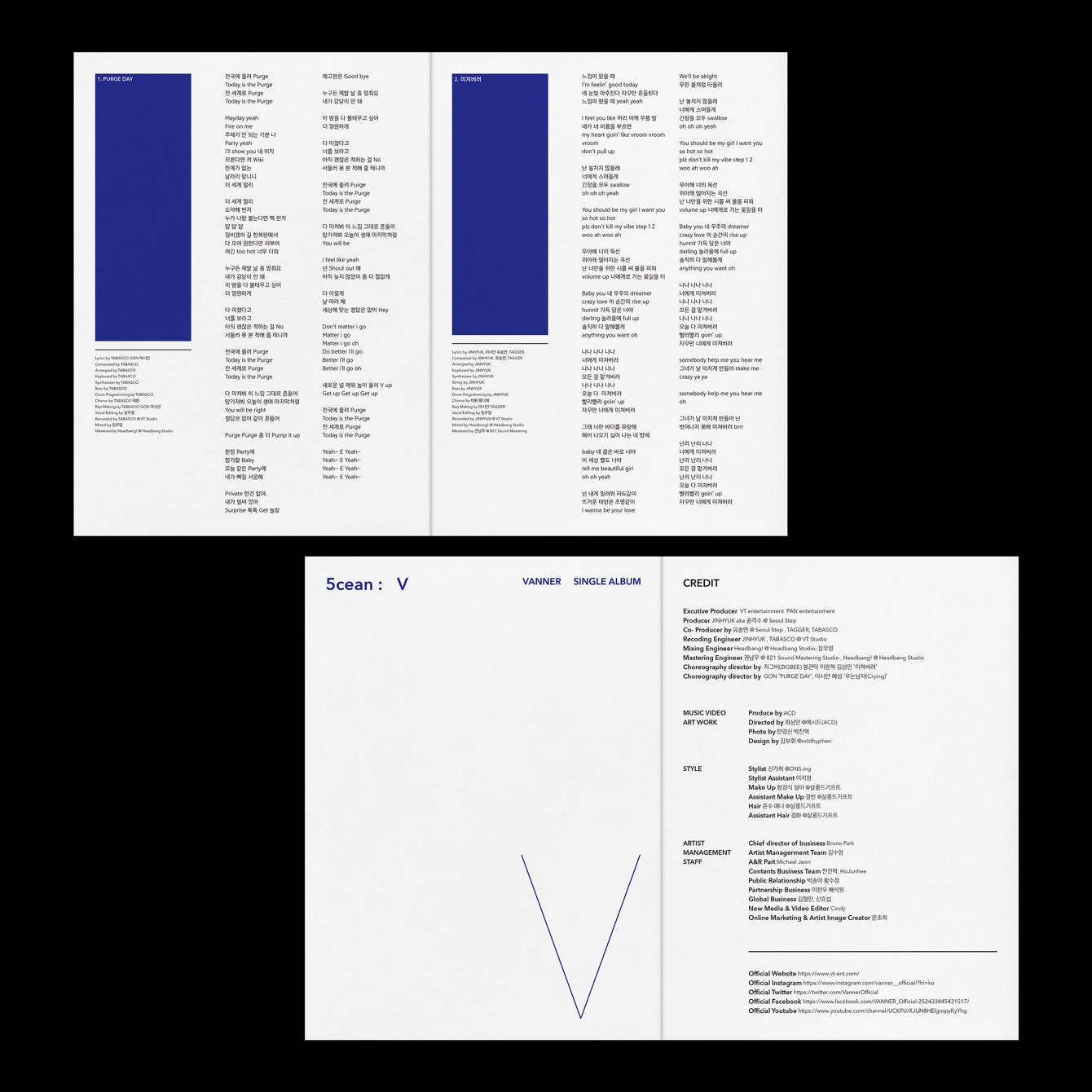 Idol VANNER Album design - bohuy kim