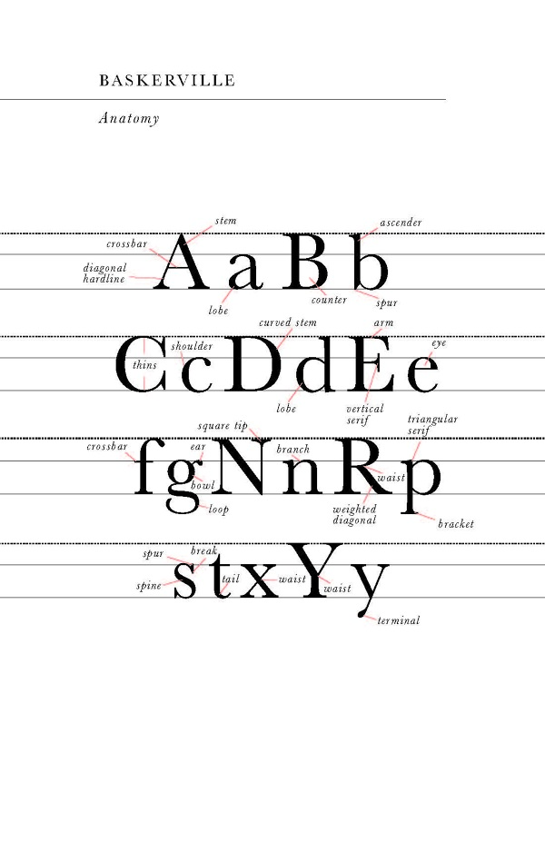 Baskerville Font Specimen - CFDesigns