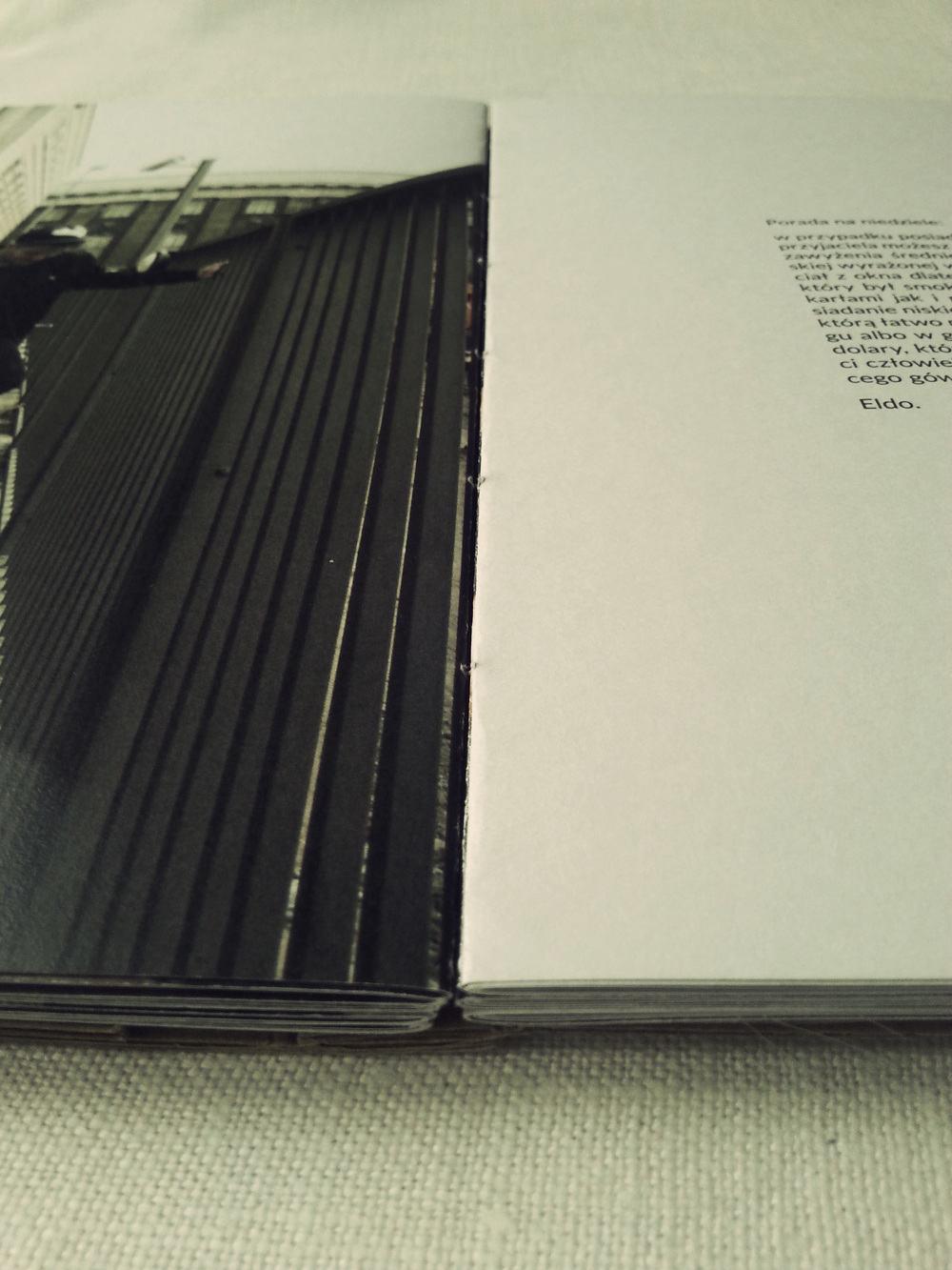 hand stitched book - aleksandra x jakub graphic studio