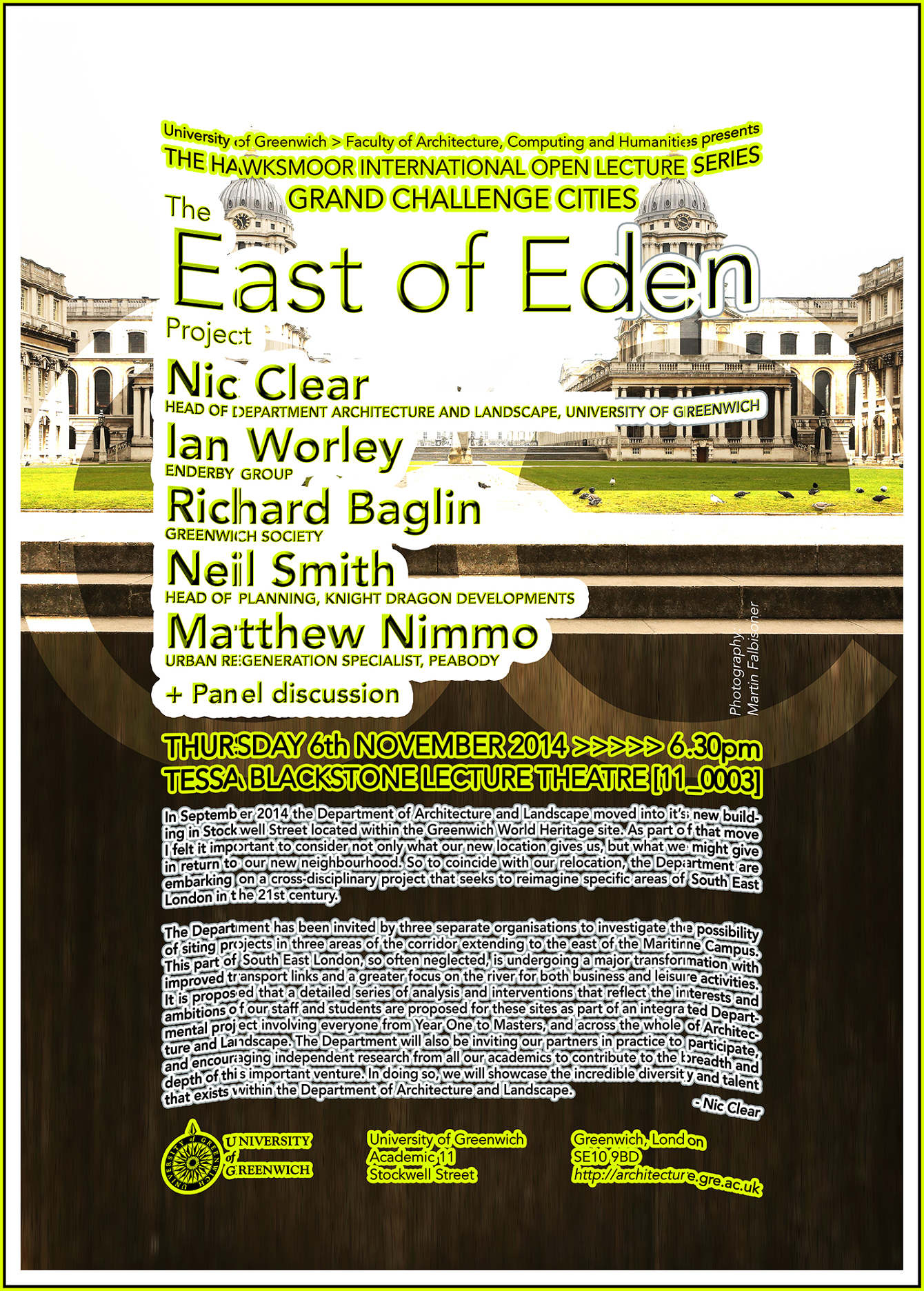 The East of Eden: Project Launch | 2014 - Professor Nic Clear