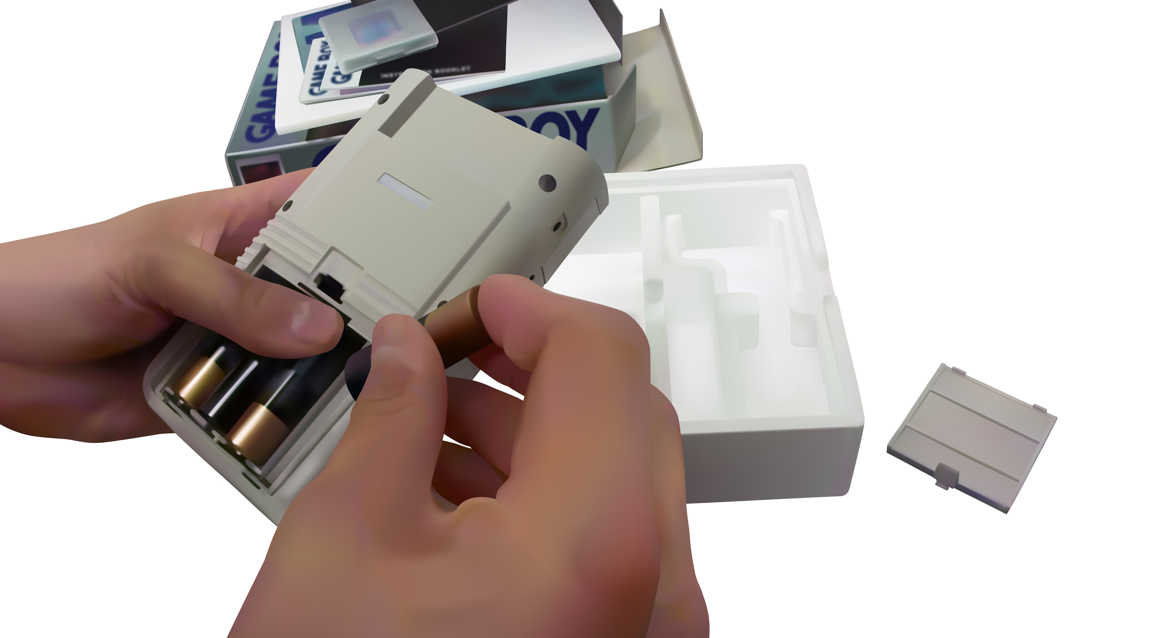 Nintendo Original Gameboy (1989) Unboxing - Zak Keene Digital Drawings