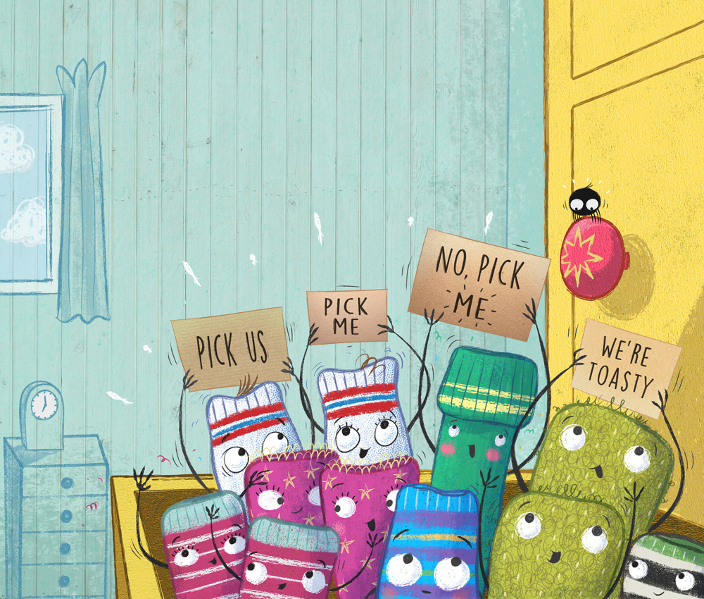 Simon Sock - nick east illustration