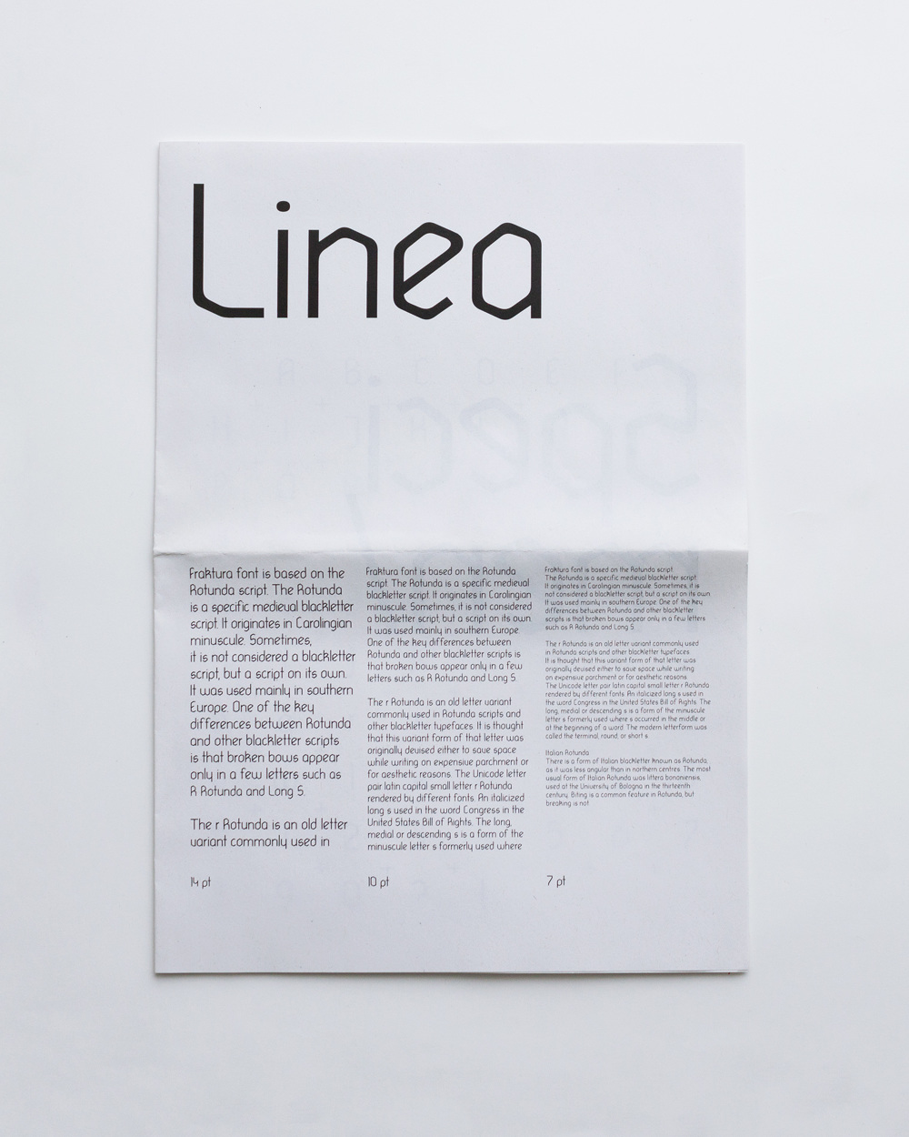 Linea Font - Sara Mossong