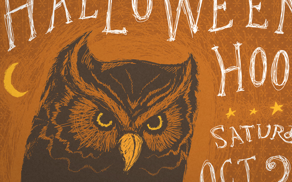Halloween Hoot Poster - Cleve Smith