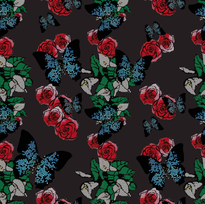 Metamorphosis - Textile Pattern - Ana Monteiro