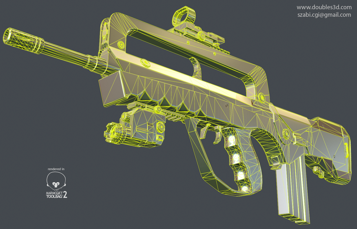 FAMAS assault rifle (realtime) - doubles3d