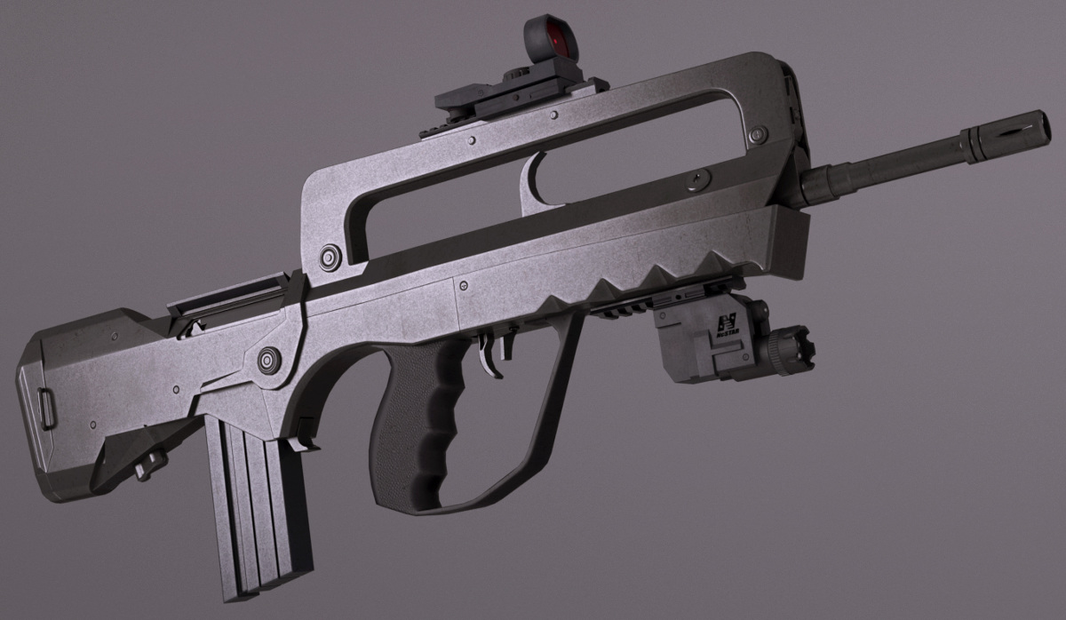 FAMAS assault rifle (realtime) - doubles3d
