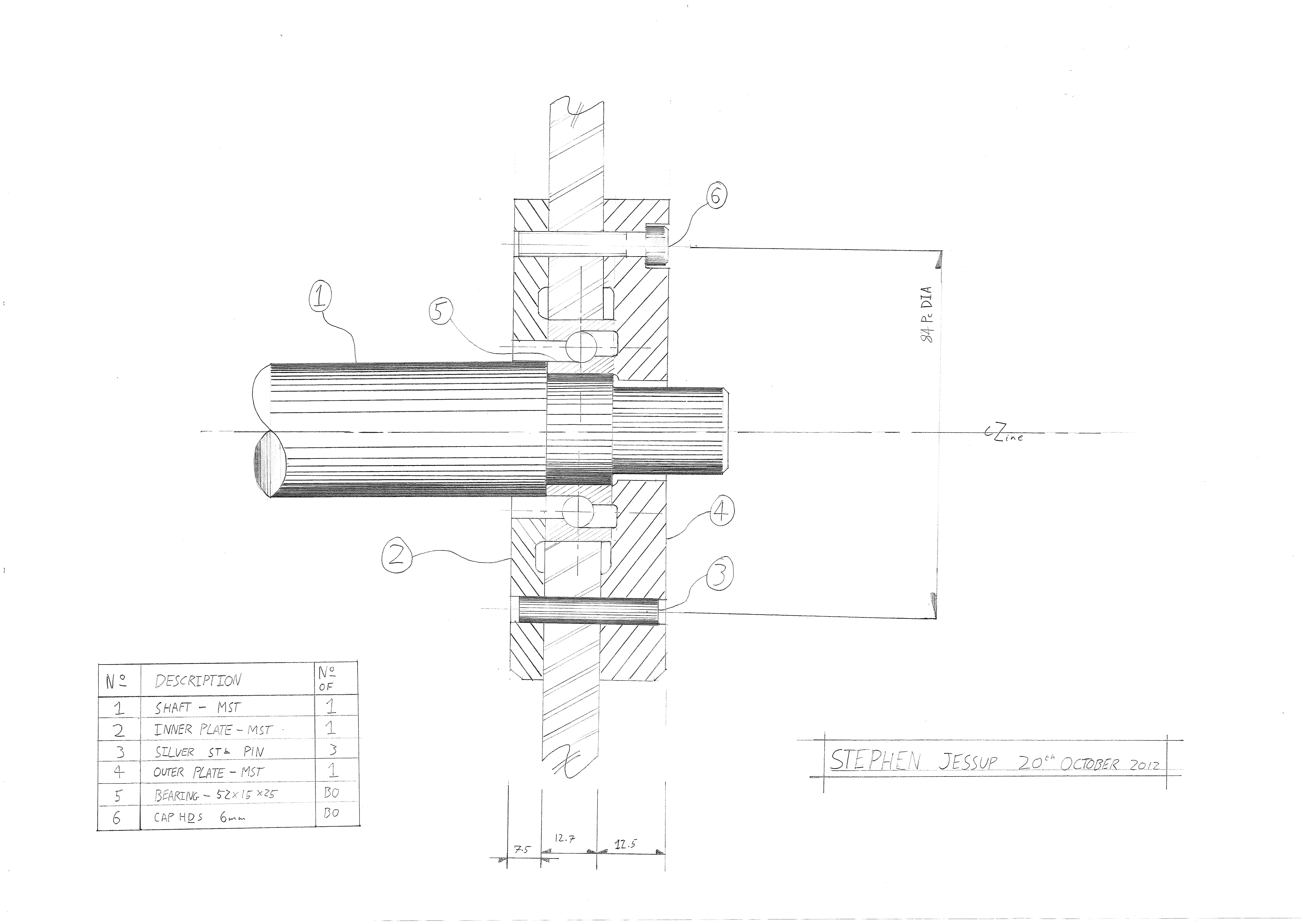 Technical Drawing: Winch Design - Stephen Jessup Design