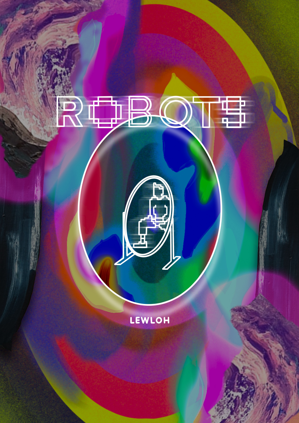 "ROBOTS" Cover Artwork, LEW - Nicholasongstudio