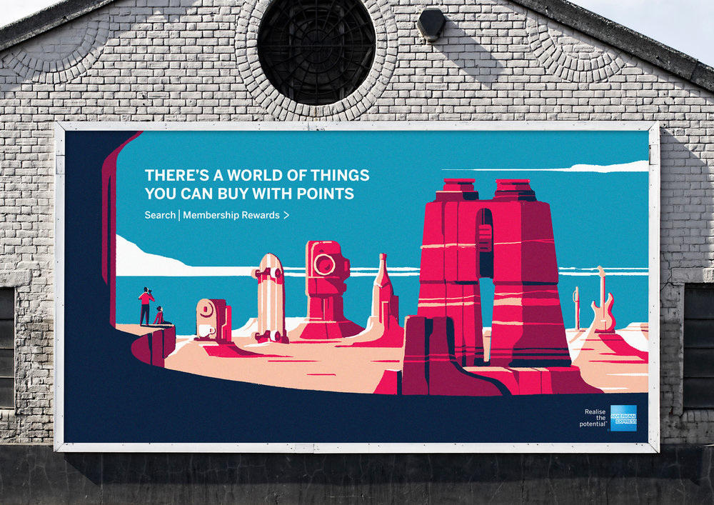 American Express Global Poster Campaign - Steve Whiteley