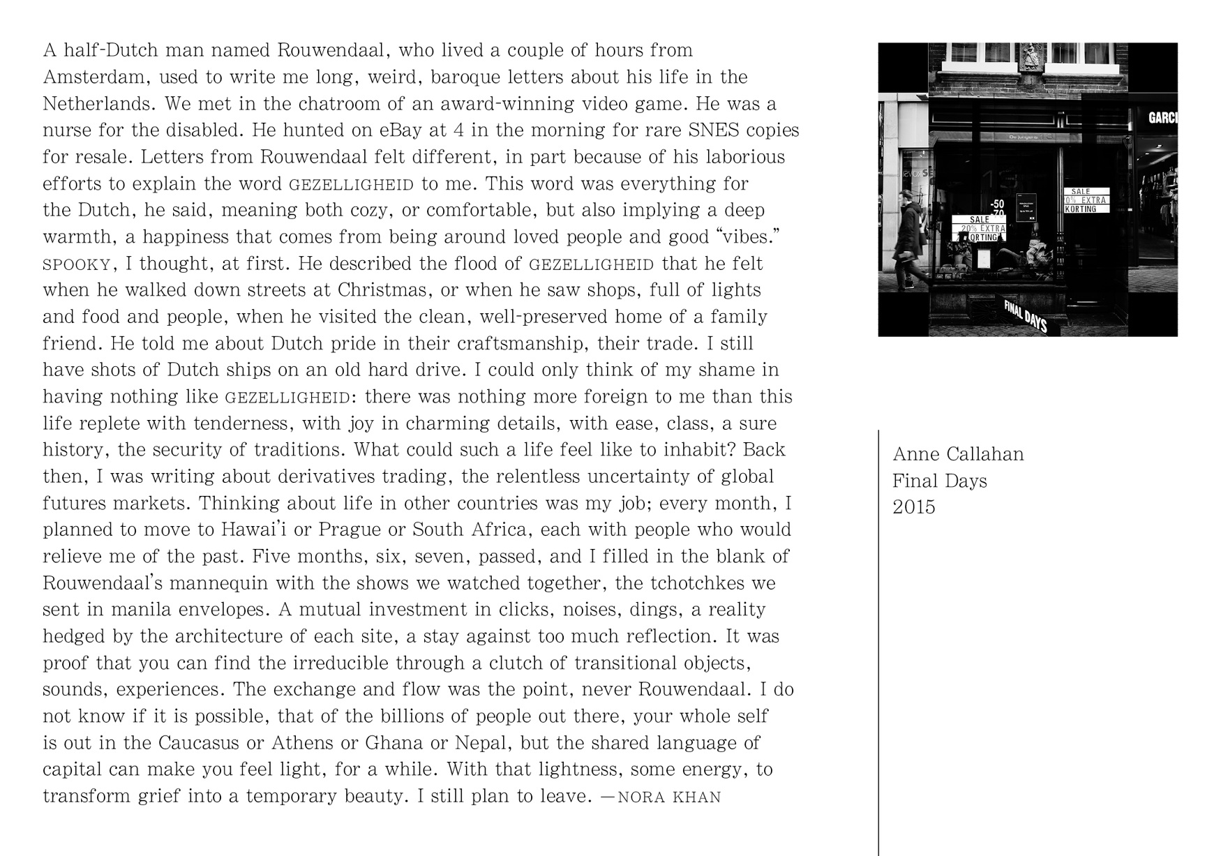 Anne Callahan - Formats