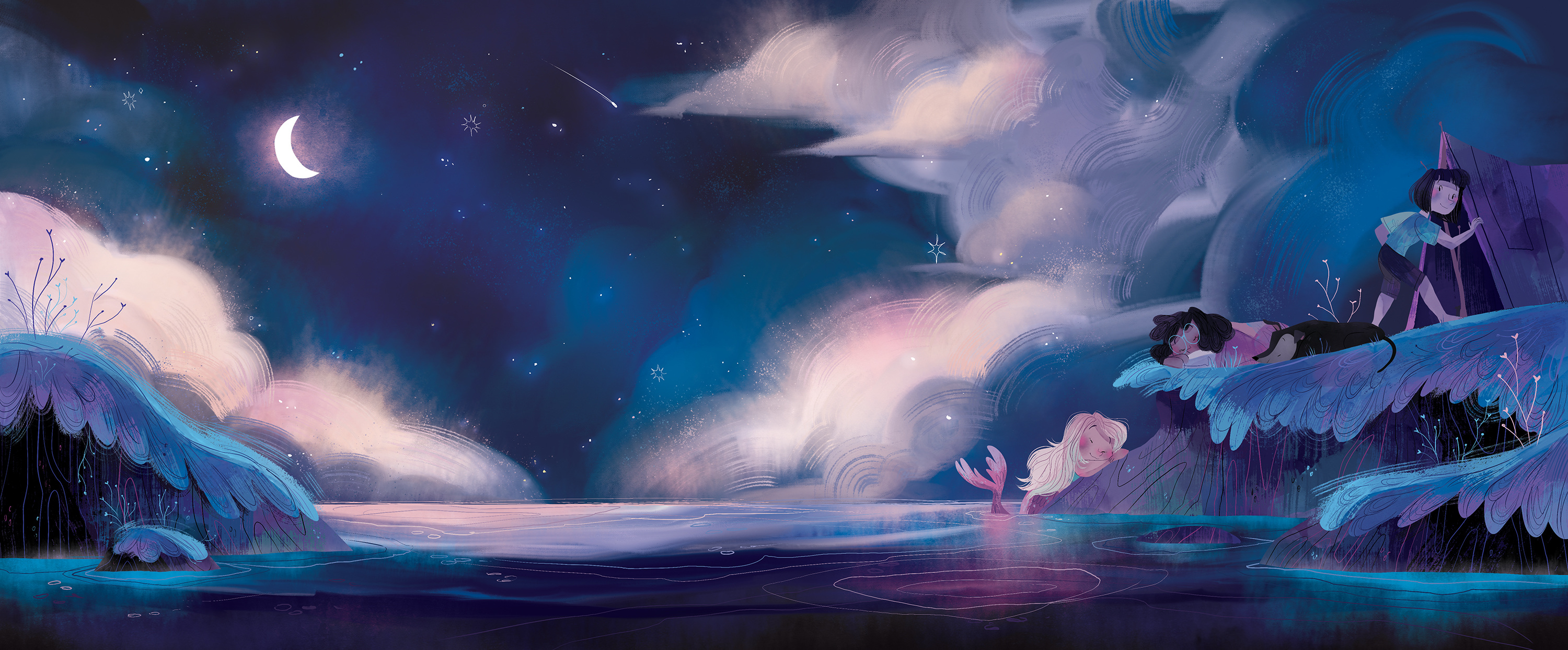 Mermaids Fast Asleep - Zoe Persico Illustration