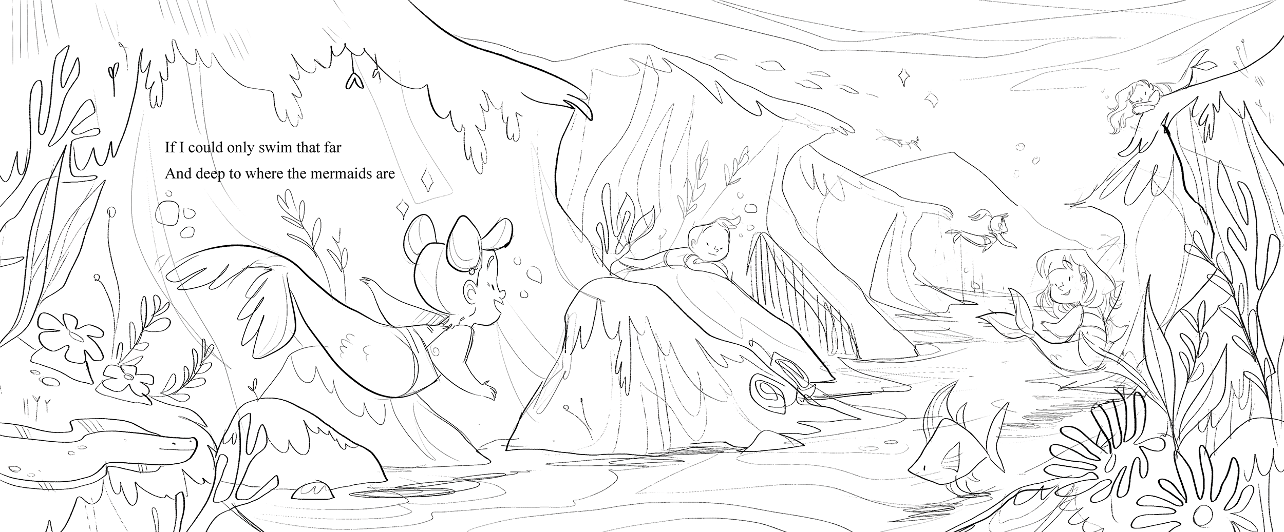 Mermaids Fast Asleep - Zoe Persico Illustration