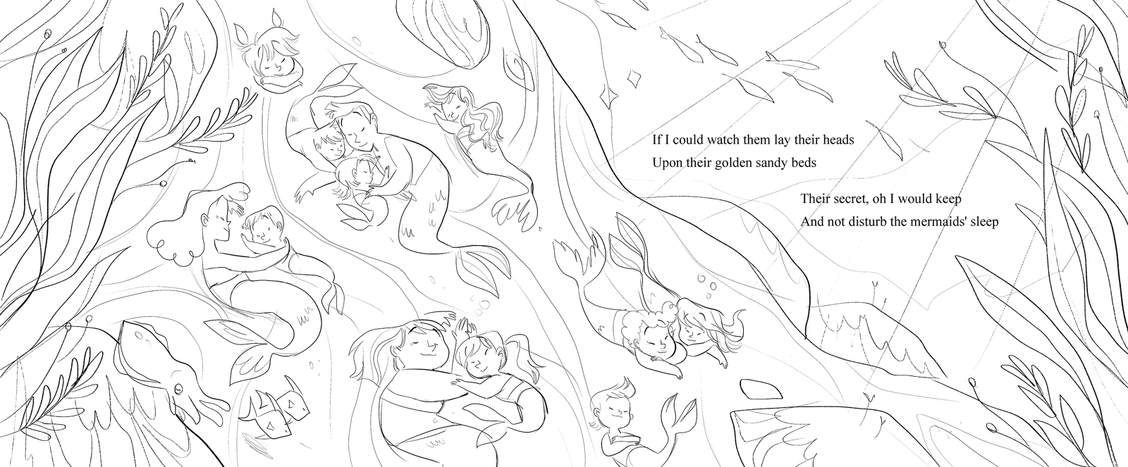 Mermaids Fast Asleep - Zoe Persico Illustration