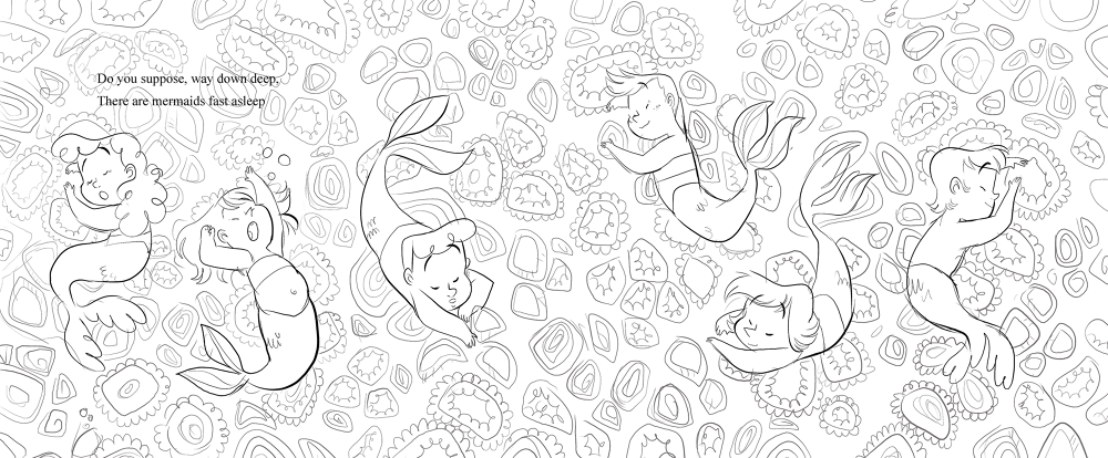 Mermaids Fast Asleep - Zoe Persico Illustration