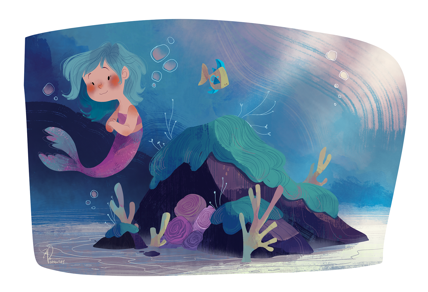 Mermaids Fast Asleep - Zoe Persico Illustration