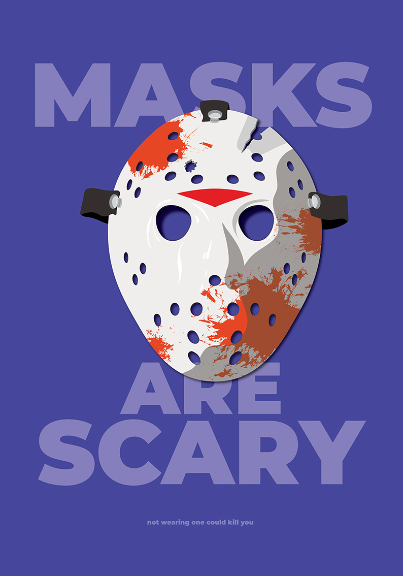 Masks are Scary (2022) - Asylum Poster - Erin Wright Design
