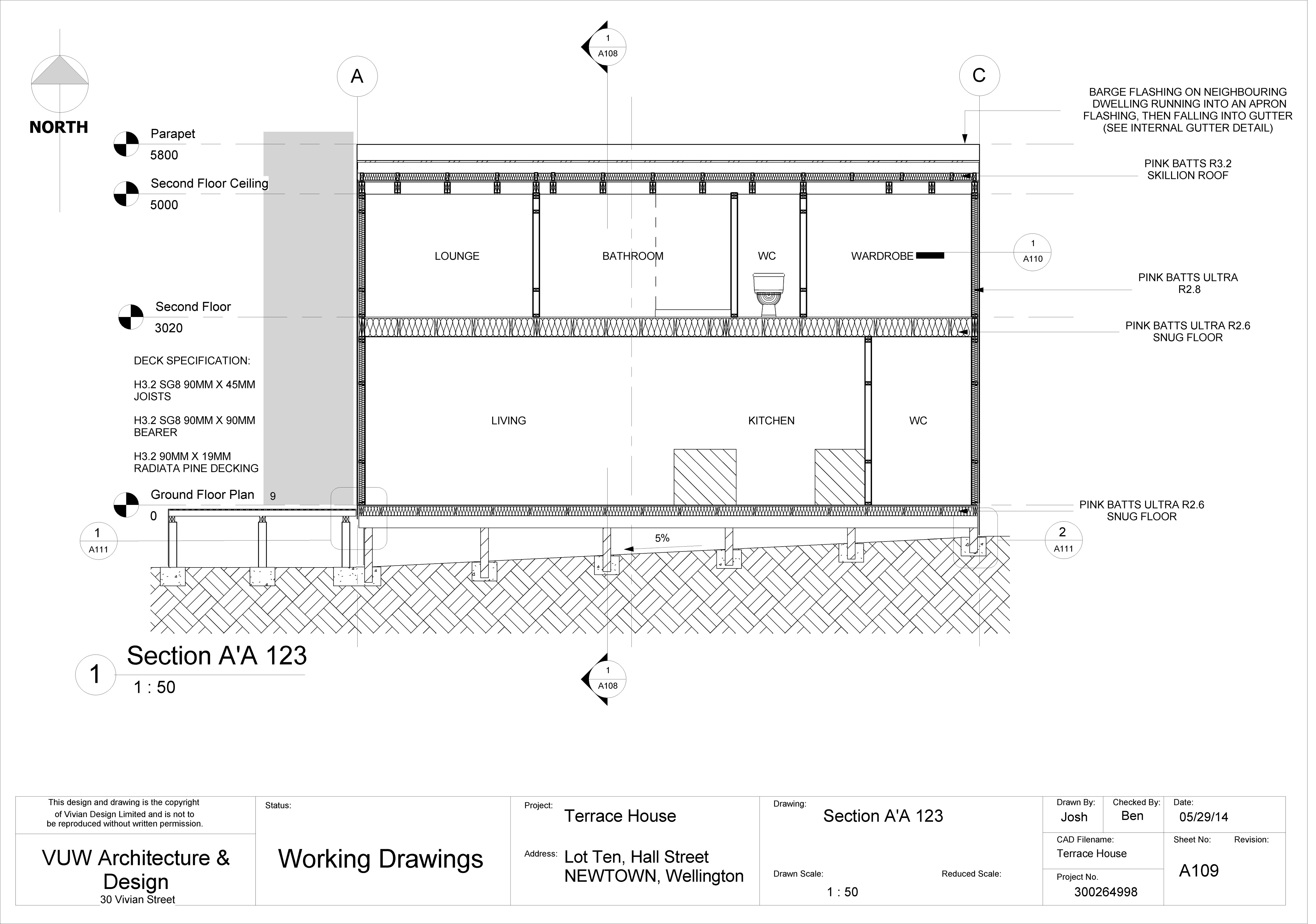 Terrace House Construction Drawings - joshjoemcindoearchitecture