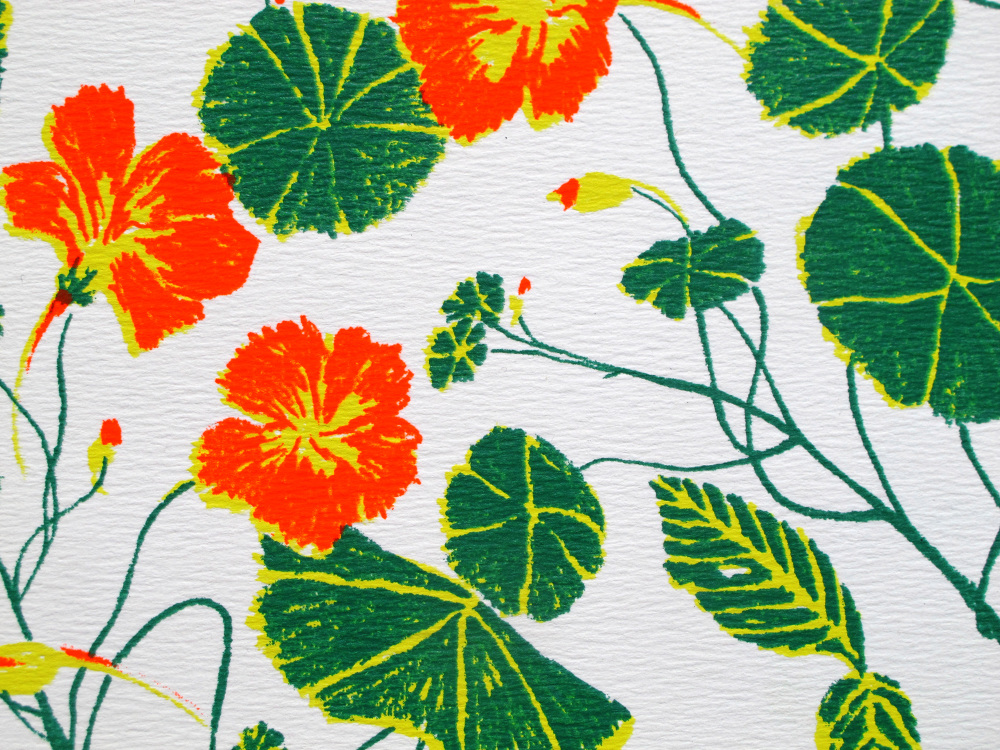 Fluo silk-screen printing - cherry