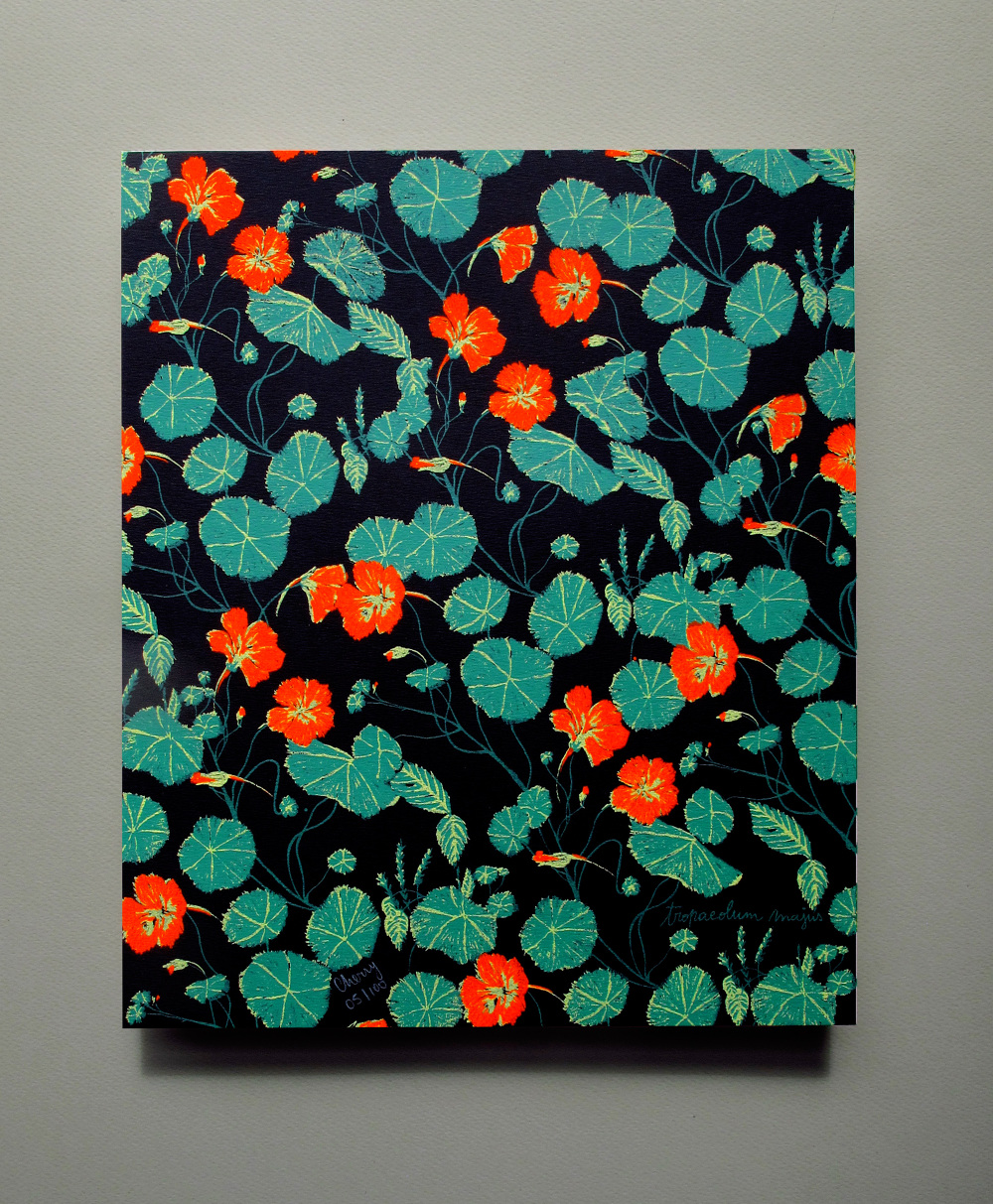 Fluo silk-screen printing - cherry