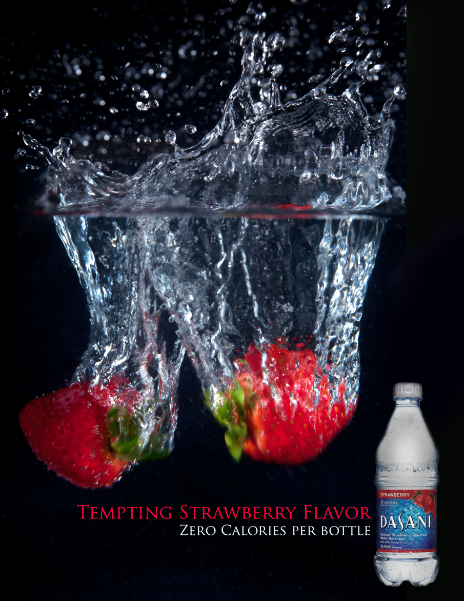 Dasani Strawberry Flavored Water Print Ad Comp - Morgan B. Anderson