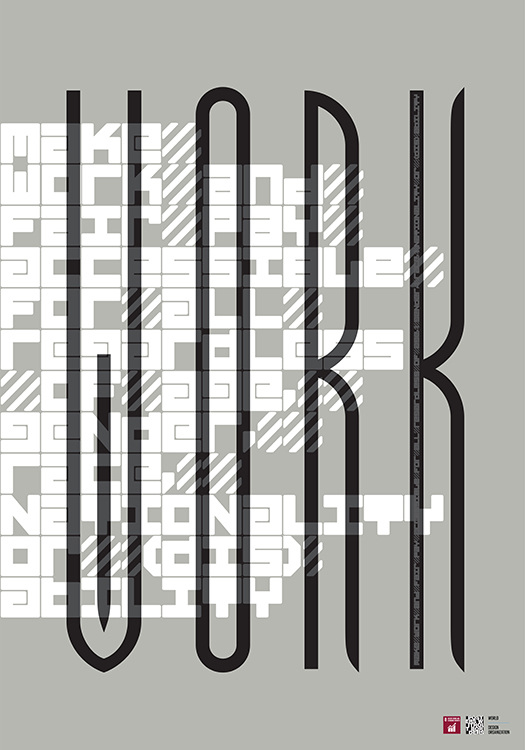 08 - Decent Work (Neville Brody, England) - Posters Without Borders ...