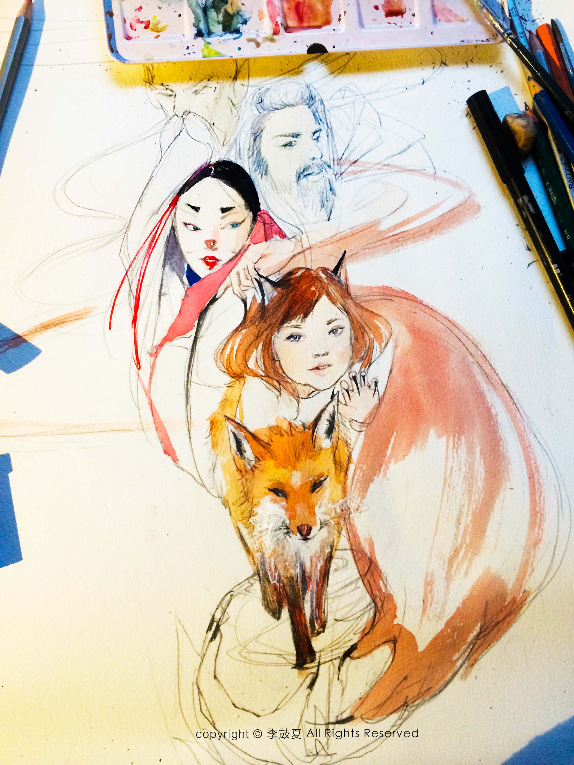 Fox( Character design ) 狐仙－角色设计 - Jiasilee illustration