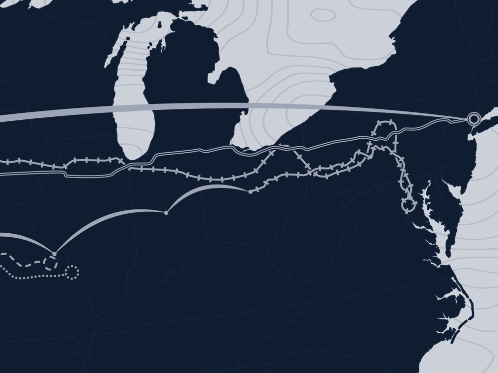 Transcontinental Travel Map - Nick Fabiani | Making Things