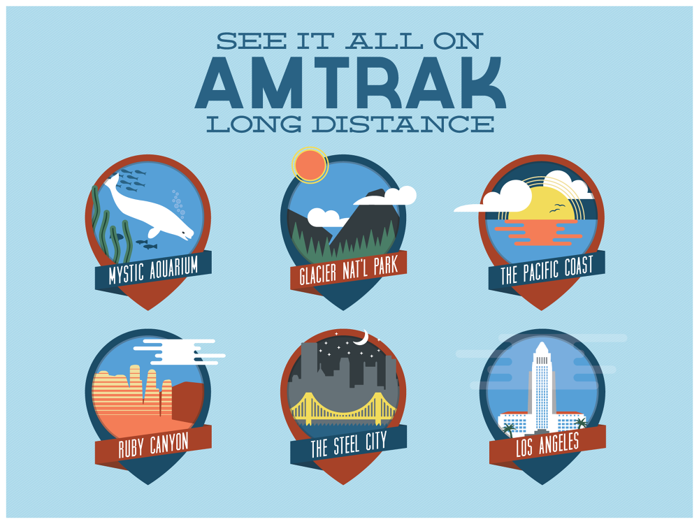 Amtrak Travel Badges - Nick Fabiani | Making Things