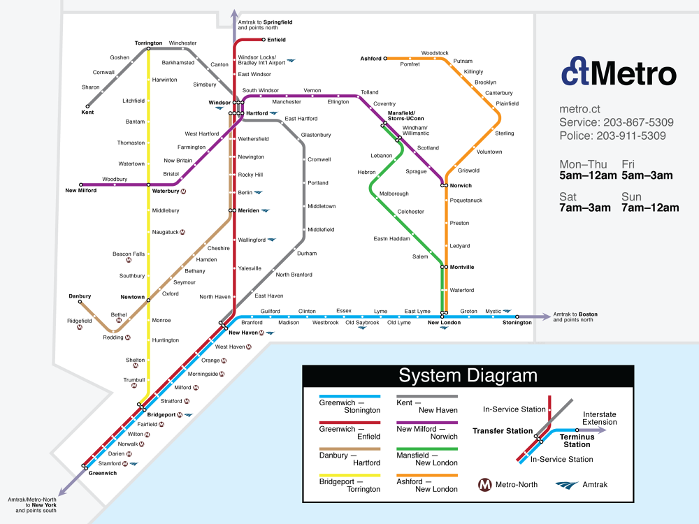 Connecticut Rail Map - Nick Fabiani | Making Things