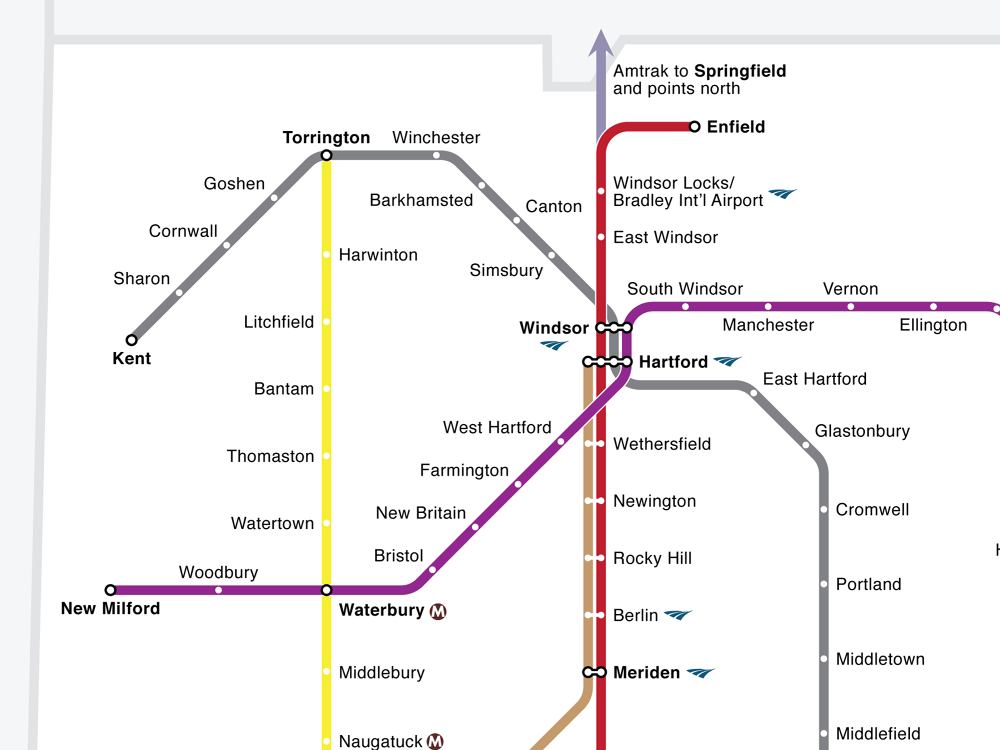 Connecticut Rail Map - Nick Fabiani | Making Things