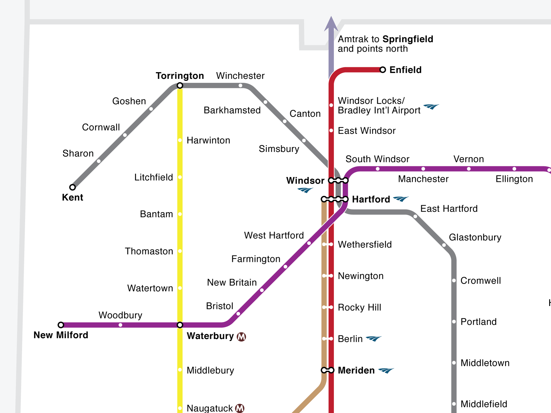 Connecticut Rail Map - Nick Fabiani | Making Things