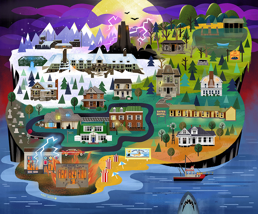 Pop Culture Maps - Illustration & Design by Niki Sauter