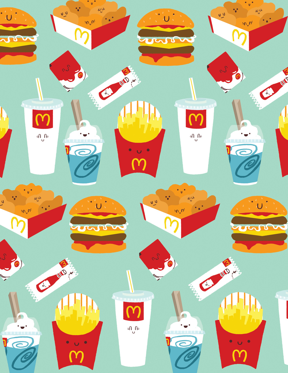 Food Patterns - Illustration & Design by Niki Sauter