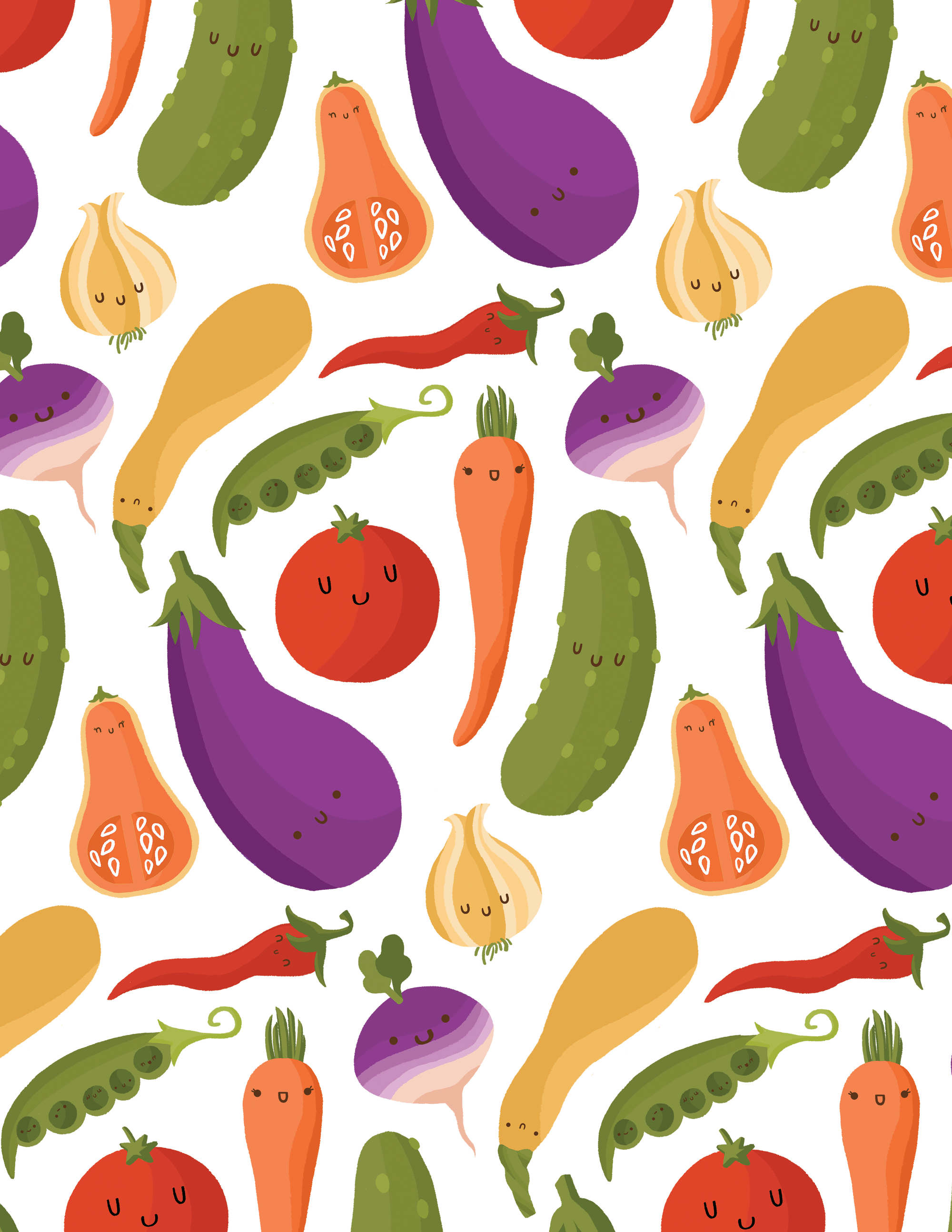 Food Patterns - Illustration & Design by Niki Sauter