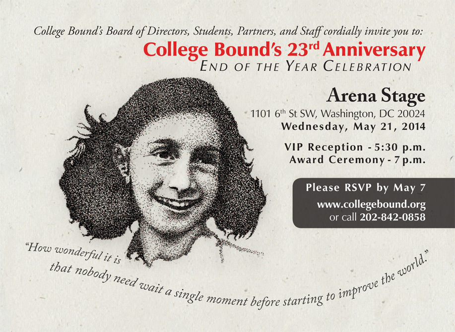 College Bound - Annual Gala Invitation - Hussain's Art & Design