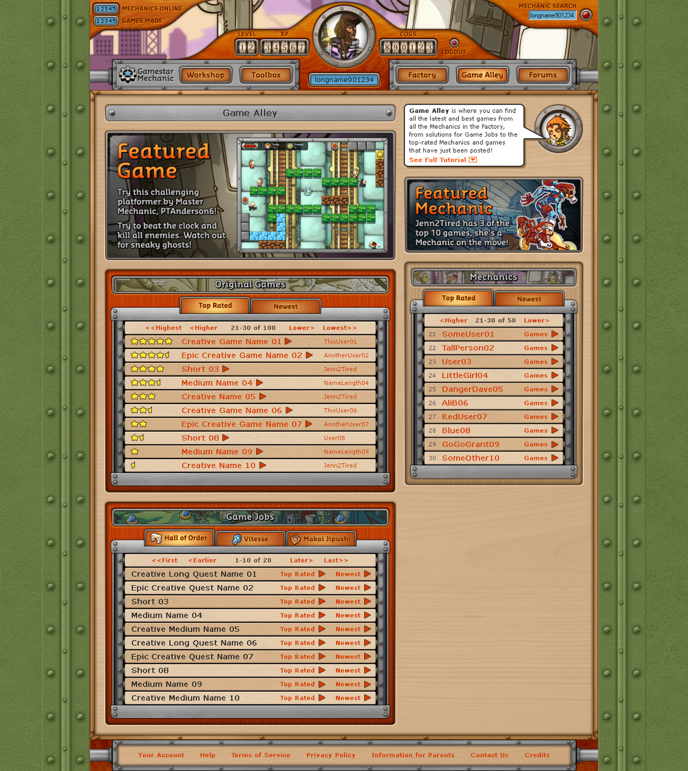 Web Game: Gamestar Mechanic - leftrightoutput