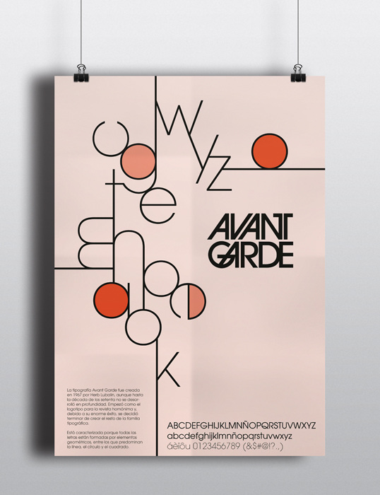 Avant Garde poster - Sara Martínez | Digital and UI Designer