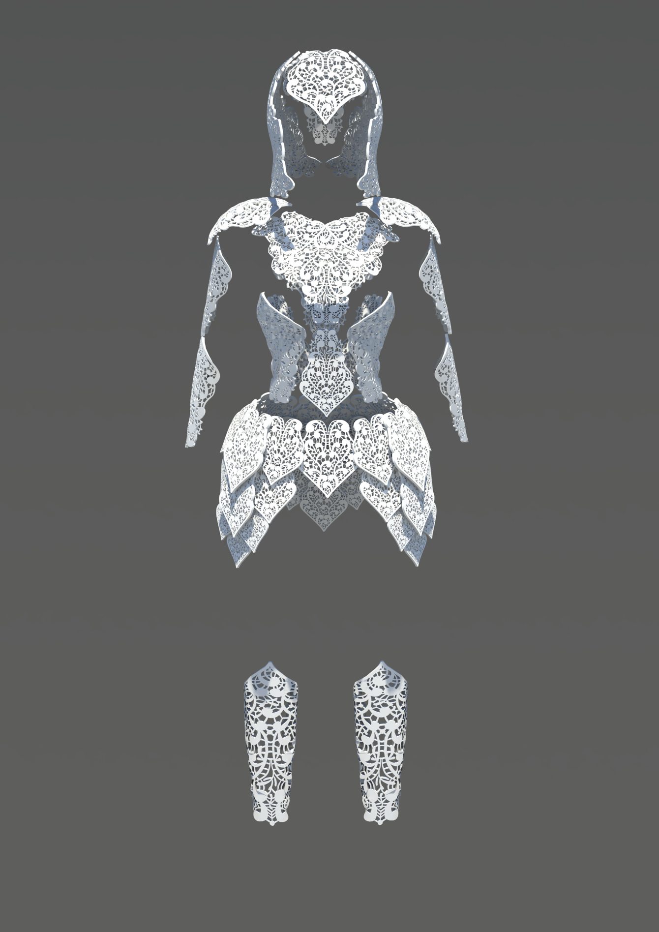 3D Printed Lace Armour - Flavia Rose