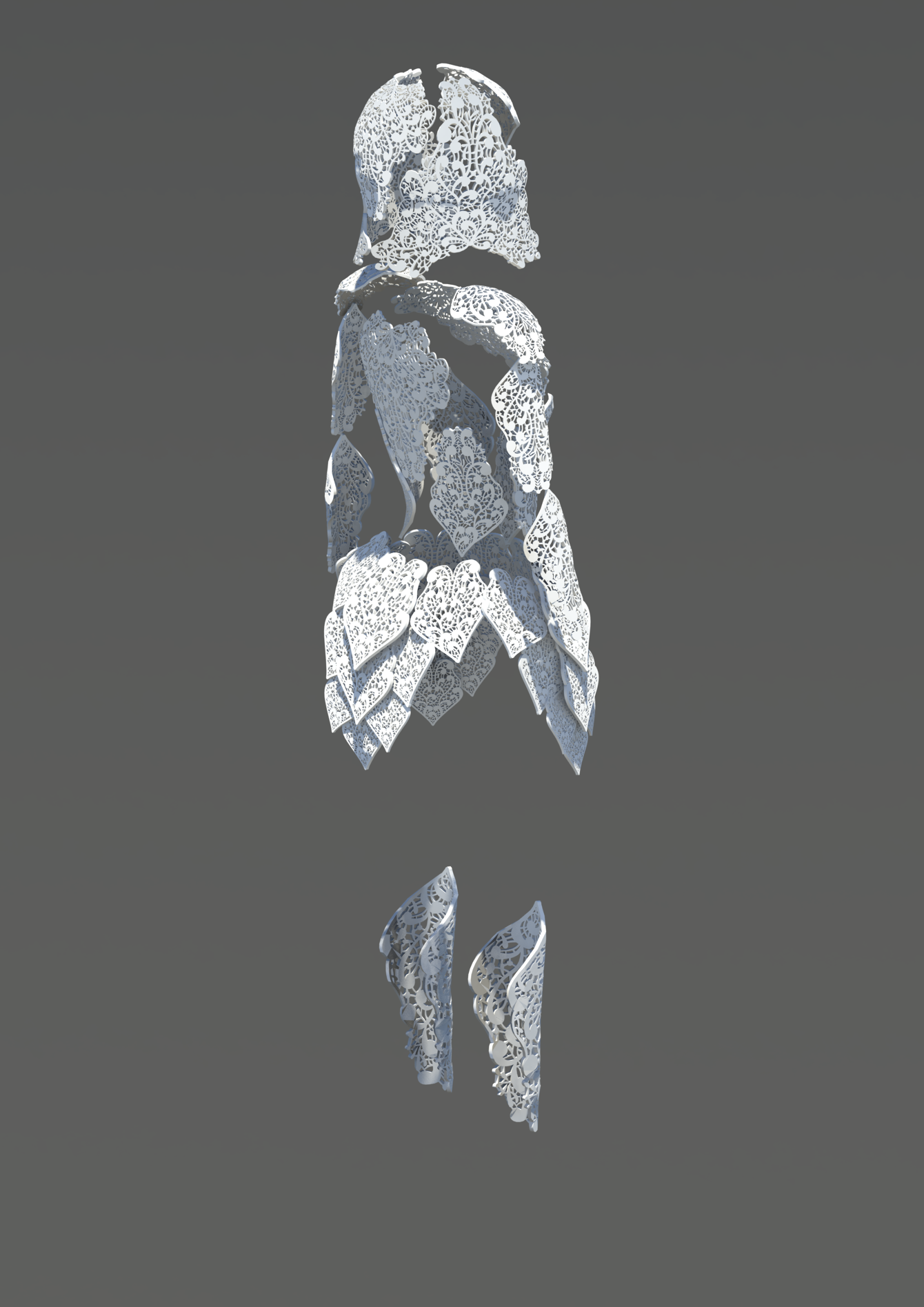 3D Printed Lace Armour - Flavia Rose