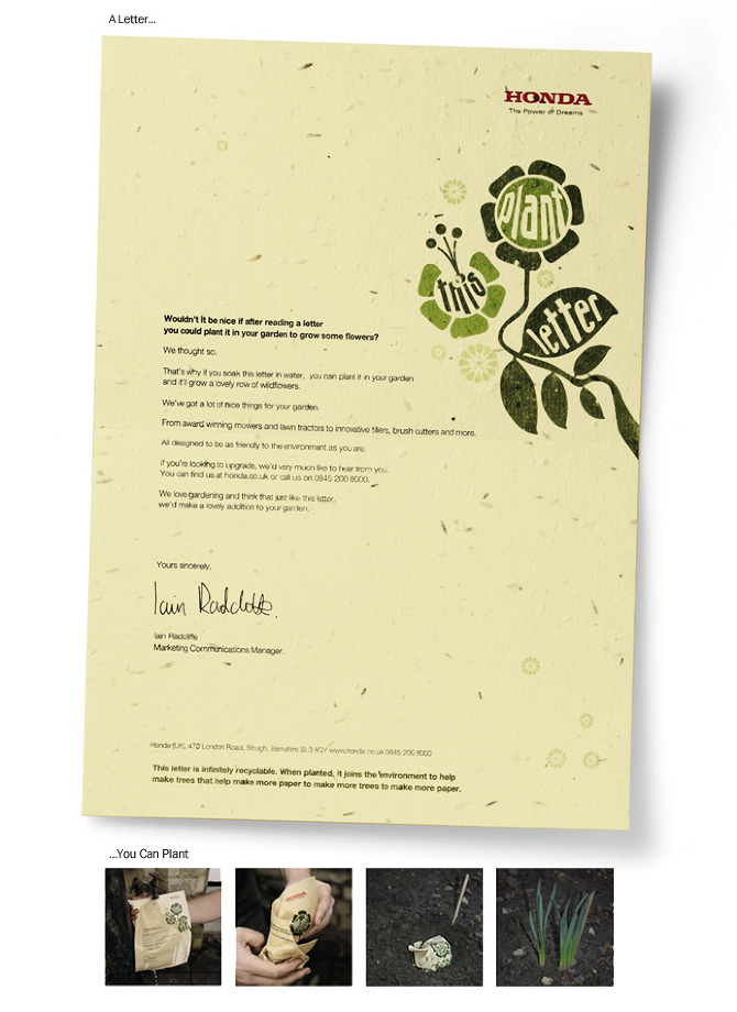 Honda - Seed Mailer - Creativity For Cannes